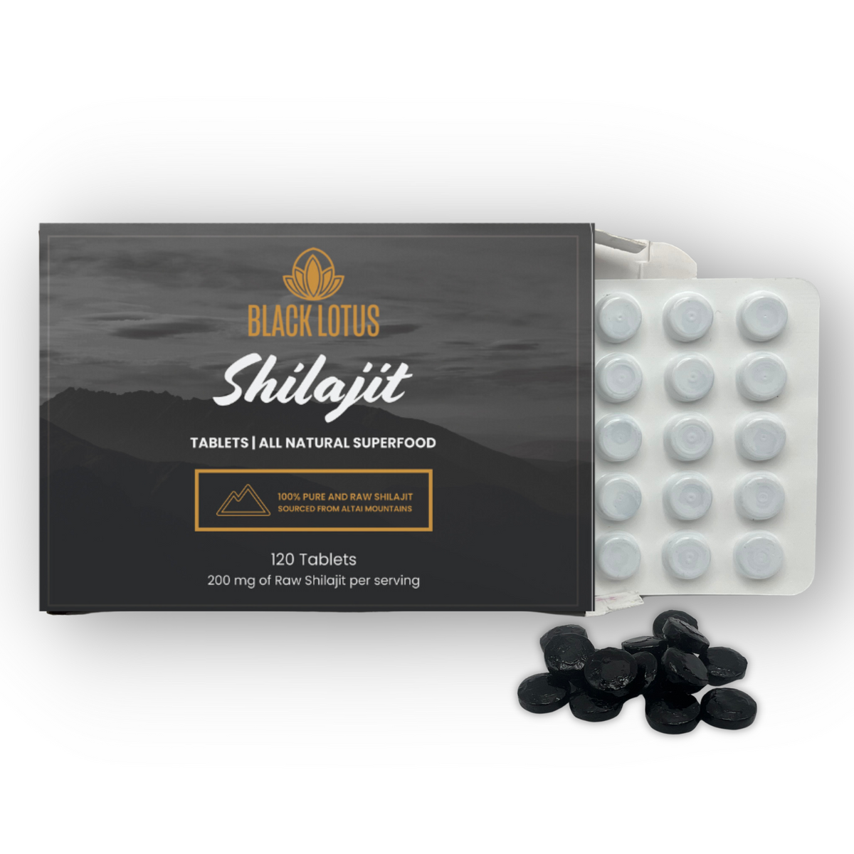 Pure Shilajit Tablets - Gold Standard - 160mg Fulvic Acid - 20mg Humic Acid