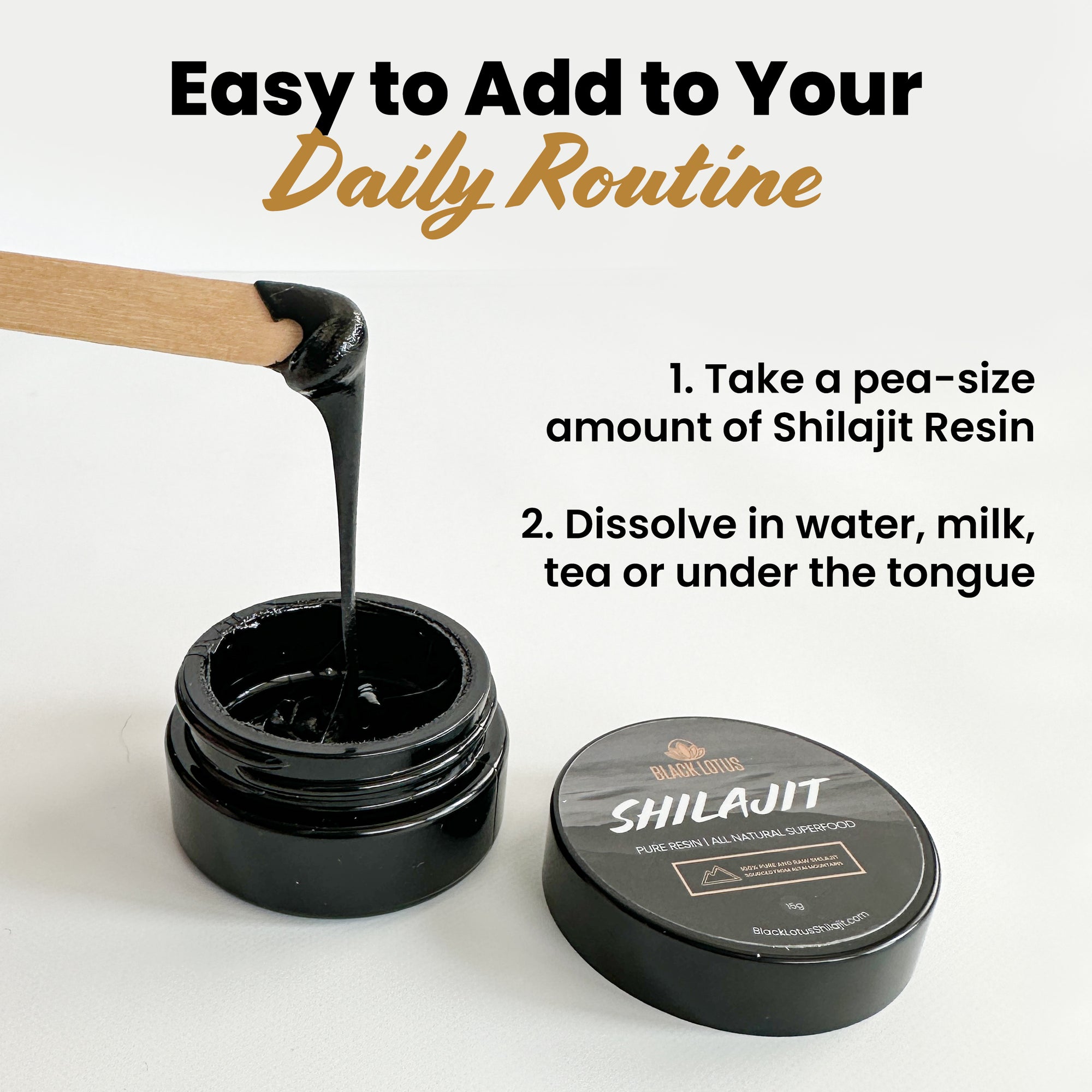 Pure Shilajit Resin - Gold Standard - Lab Tested - Siberian Shilajit