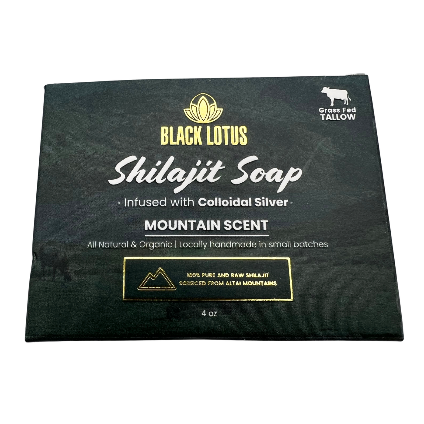 Pure Shilajit & Grassfed Tallow Soap - Infused with Colloidal Silver