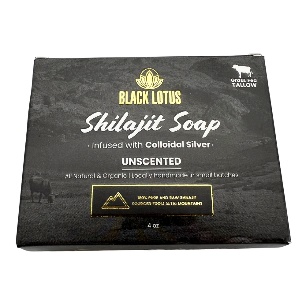 Pure Shilajit & Grassfed Tallow Soap - Infused with Colloidal Silver