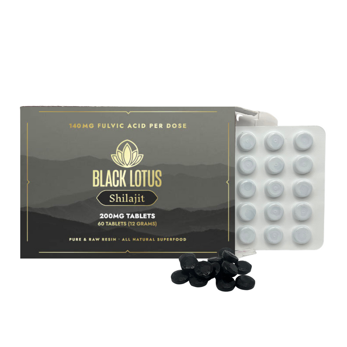 Pure Shilajit Tablets - Gold Standard - 160mg Fulvic Acid - 20mg Humic Acid